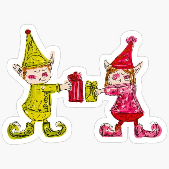 DOPASTICKER Elf Friends Sticker Phone Sticker, Latop Sticker, Lover ...