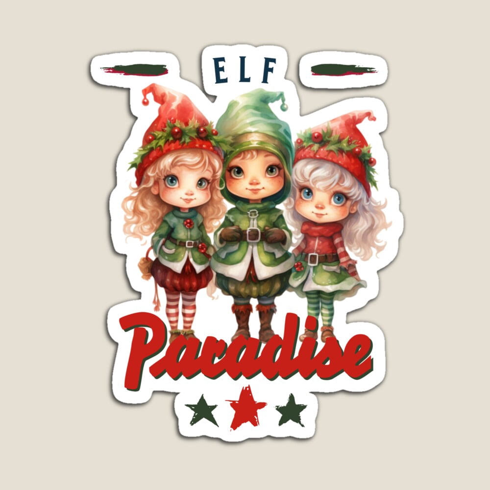 DOPASTICKER Elf Paradise - Elf Beauty - Elf Me - Hanging With My Elfs ...