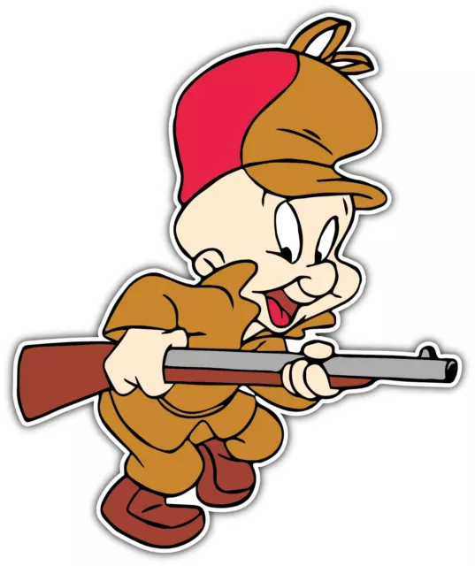 DOPASTICKER Elmer Fudd Bugs Bunny Kids Cartoon Car Window Locker ...