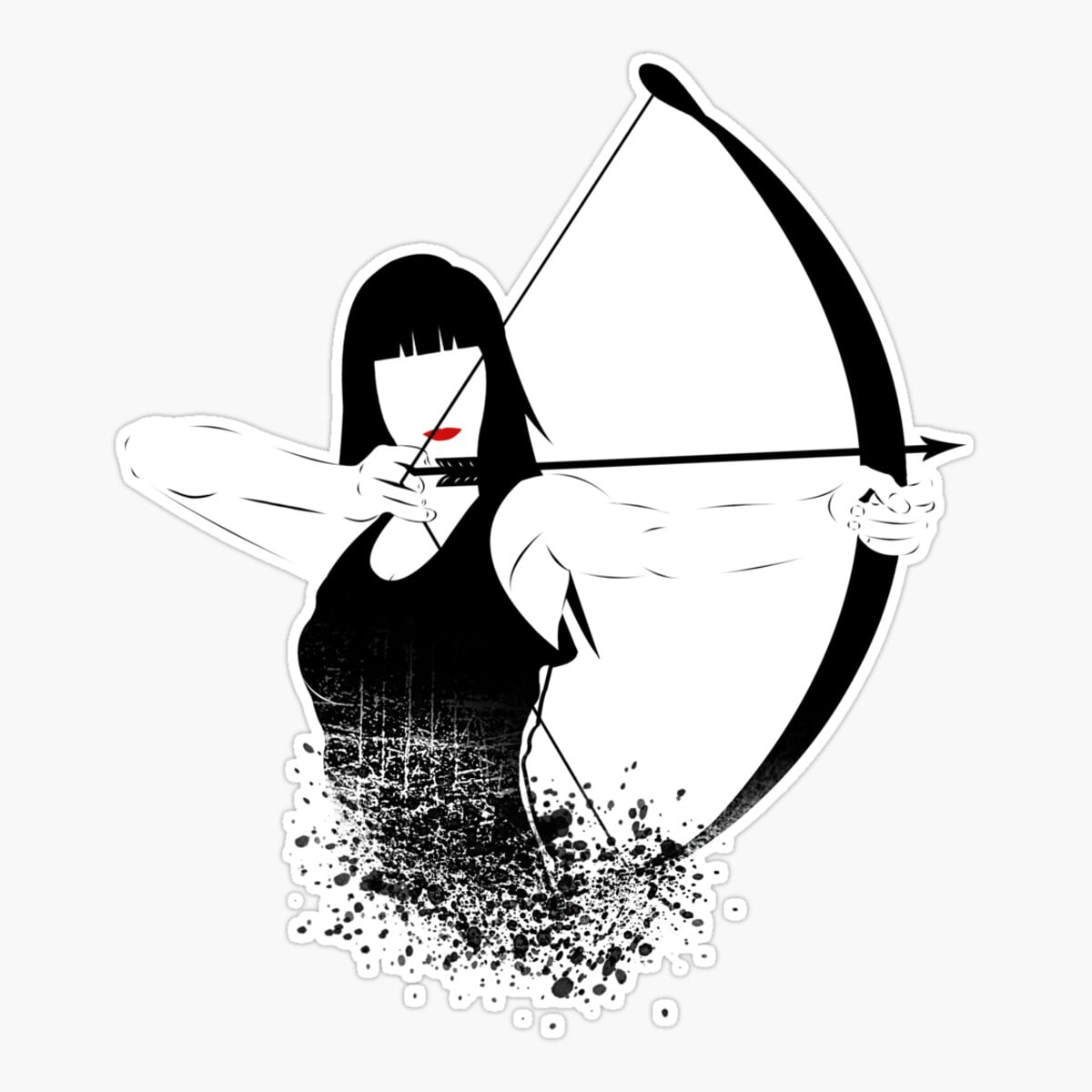 DOPASTICKER Emale Archer Sticker, Phone Sticker Car Stickers, Birthday ...