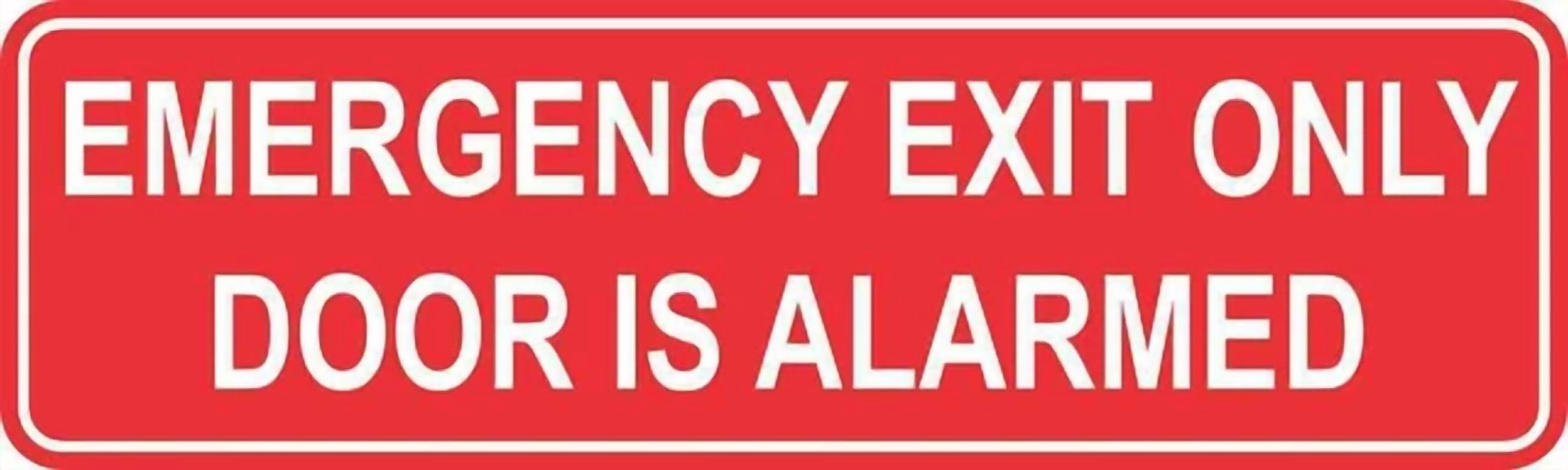 DOPASTICKER Emergency Exit Only Door Is Alarmed Sticker Business ...