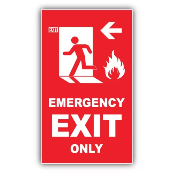 DOPASTICKER Emergency Exit Only Sign Sticker Decal Phone Decal Water ...