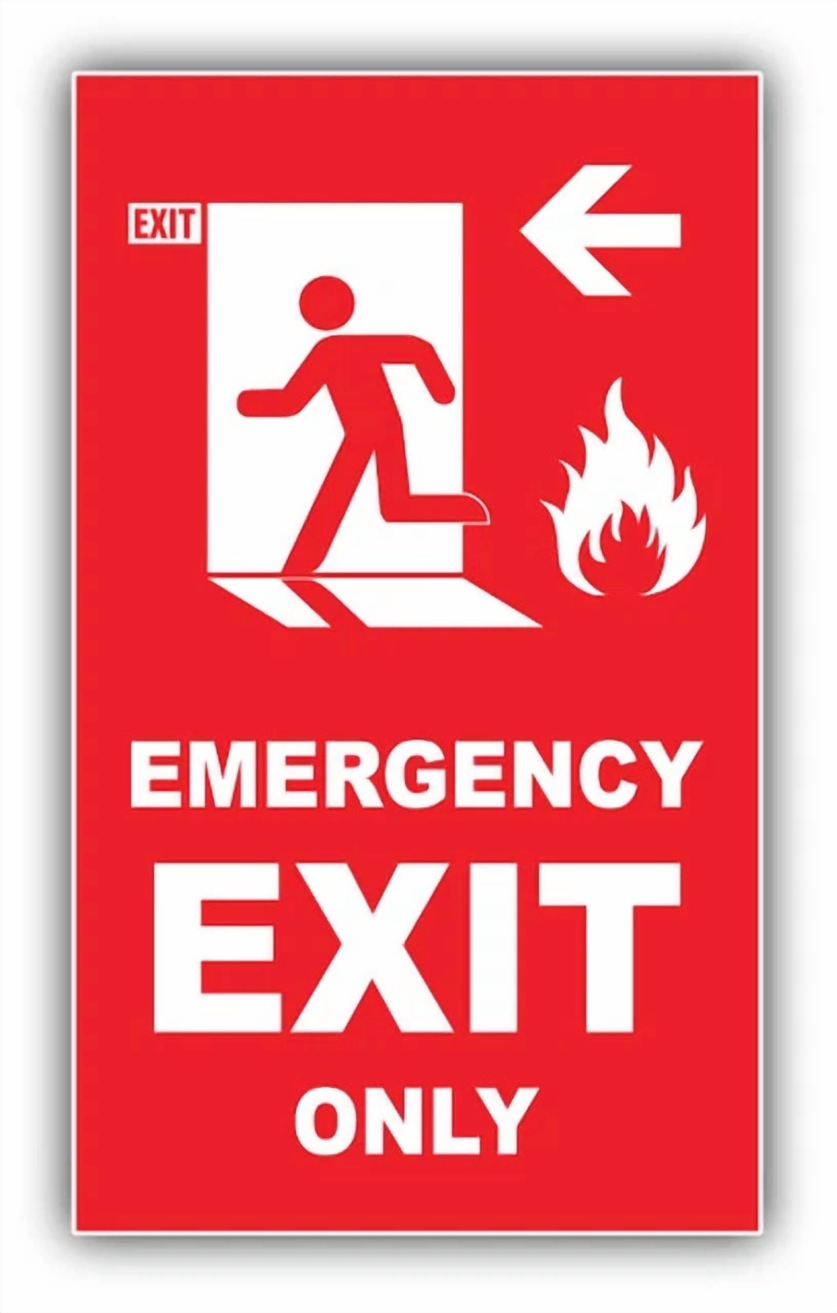 DOPASTICKER Emergency Exit Only Sign Sticker Decal Phone Decal Water ...
