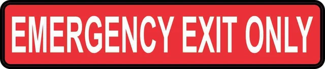 DOPASTICKER Emergency Exit Only Sticker Phone Sticker, Latop Sticker ...