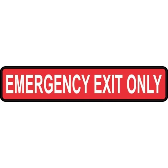 DOPASTICKER Emergency Exit Only Sticker Phone Sticker, Latop Sticker ...