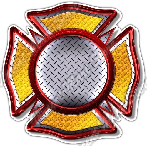 DOPASTICKER Emergency Maltese Cross Firefighter Fireman Car Sticker ...