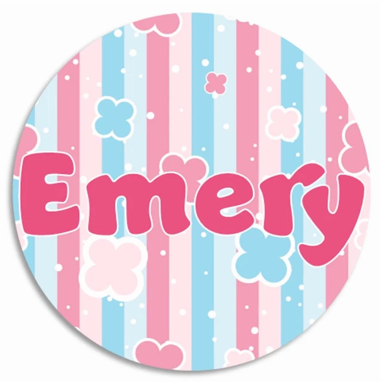DOPASTICKER Emery, Name Tag Water Bottle School Supplies Phone Decal ...
