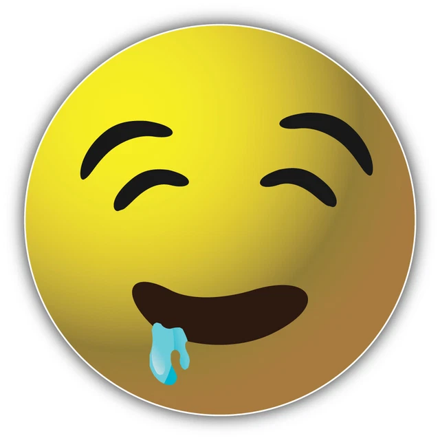 DOPASTICKER Emoticon Smiley Saliva Car Sticker Phone Water Bottle ...