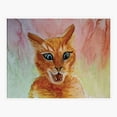 DOPASTICKER Emotional Orange Cat Sticker, Phone Sticker Car Stickers ...