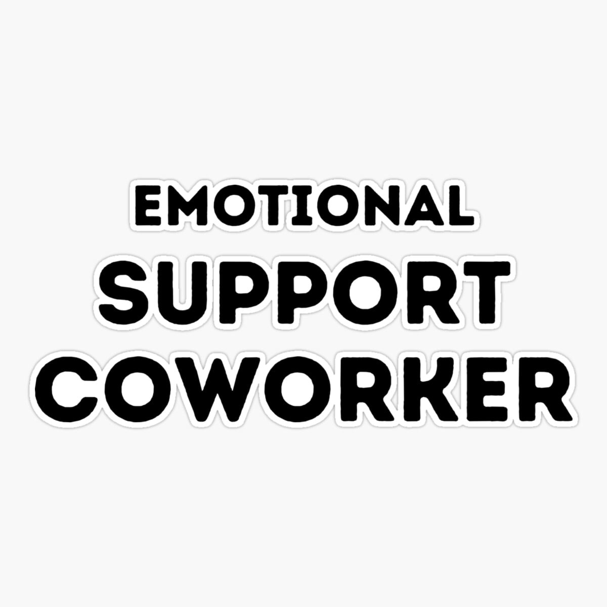 DOPASTICKER Emotional Support Coworker, Croworker Gift, Croworker ...