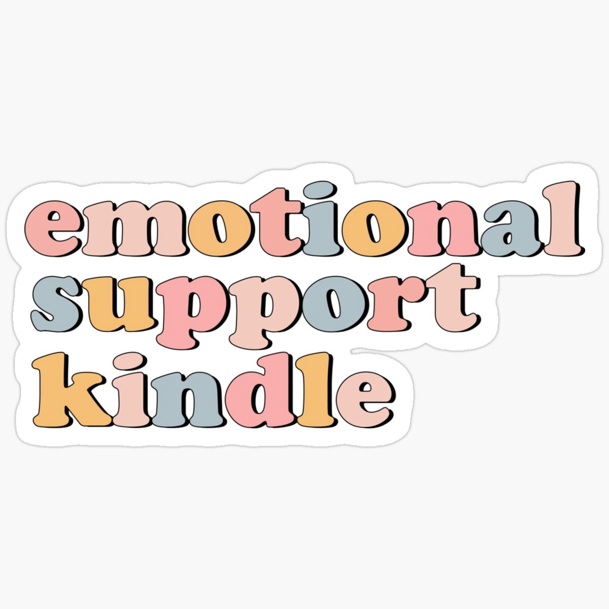 DOPASTICKER Emotional Support Kindle Sticker. Gift You - Decorate ...