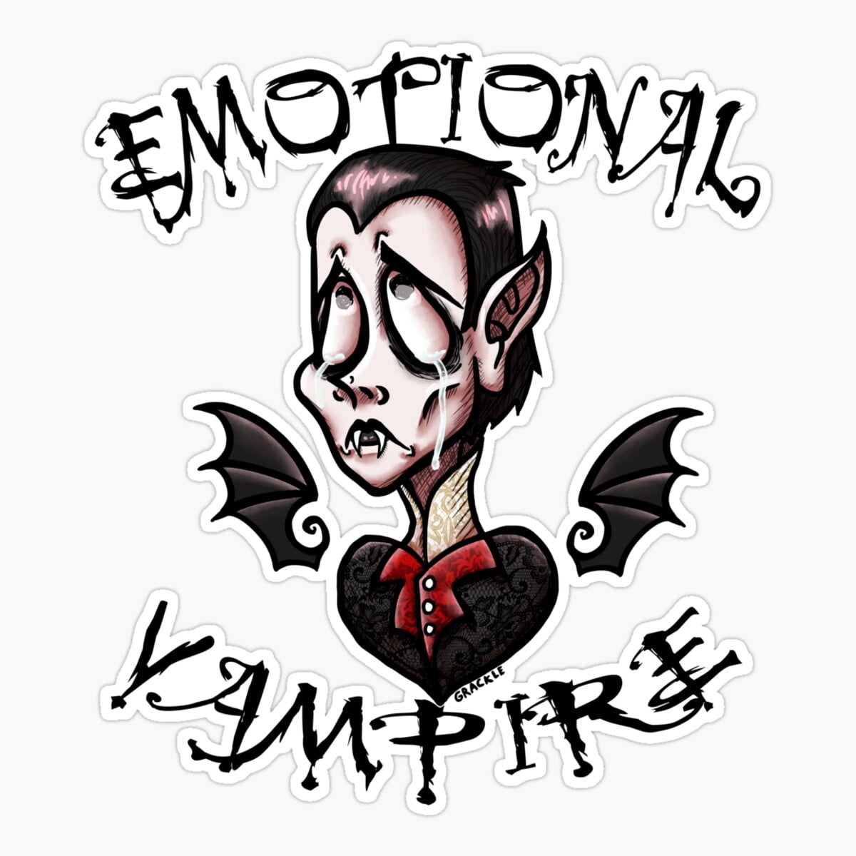 DOPASTICKER Emotional Vampire (Masculine Version) Sticker, Phone ...