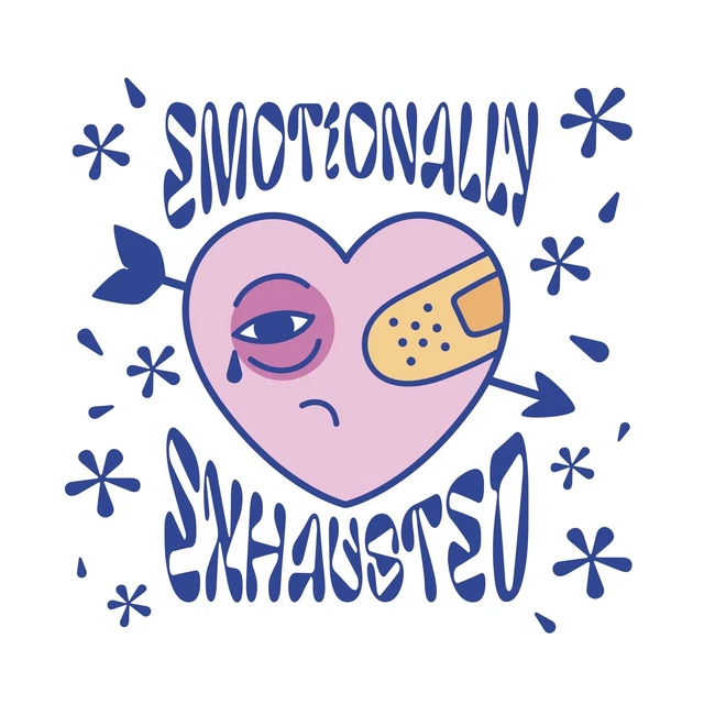 DOPASTICKER Emotionally Exhausted Sticker Toxic Love Broken Heart ...