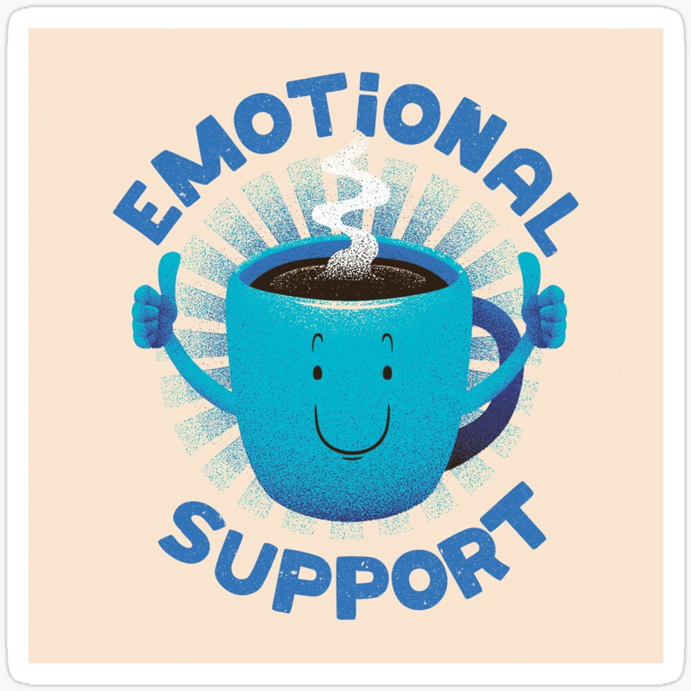 DOPASTICKER Emotionalupport Coffee Light Perfect Gift Everyone Phone ...