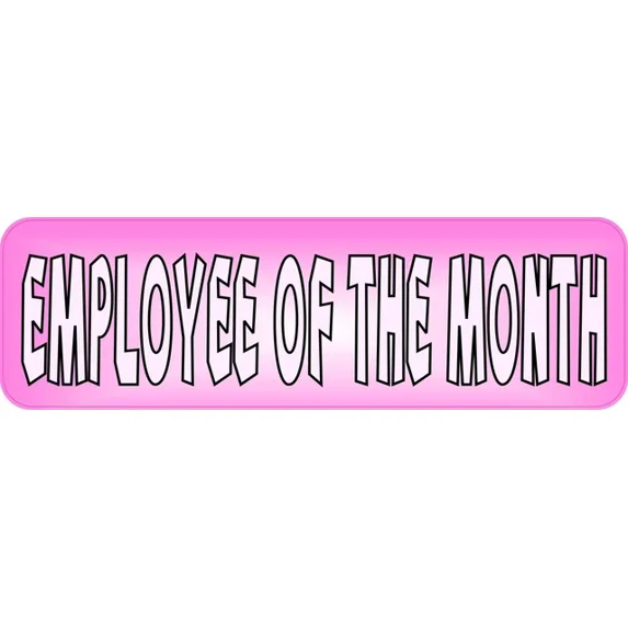 DOPASTICKER Employee Of The Month Pink Sticker Phone Sticker, Latop ...