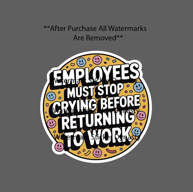 DOPASTICKER Employees Sticker Crying Work Tears Smile Sticker Phone ...