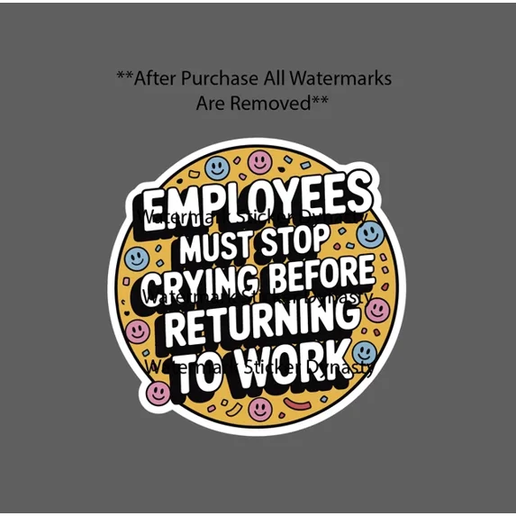 DOPASTICKER Employees Sticker Crying Work Tears Smile Sticker Phone ...
