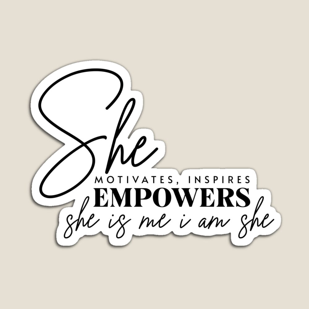 DOPASTICKER She Empowers - Never Stop Dream - Never Give Up Surrender ...