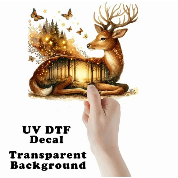DOPASTICKER Enchanted Deer Sticker - Design Preview Only Decorative ...