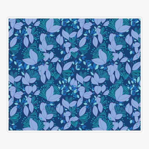 DOPASTICKER Enchanted Flowers Blue Version Sticker, Phone Sticker Car ...