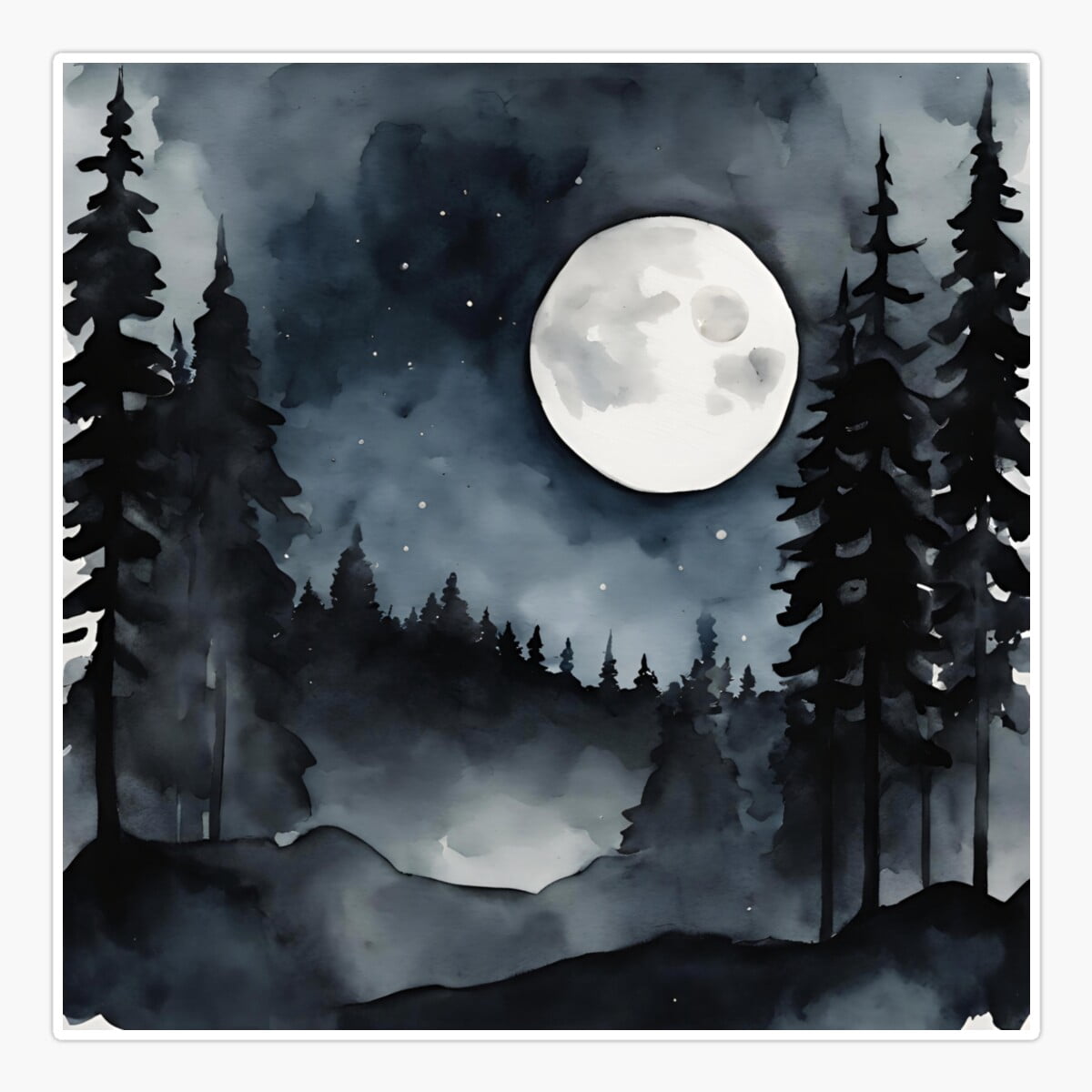 DOPASTICKER Enchanting Woodland Imagery Sticker, Phone Sticker Car ...