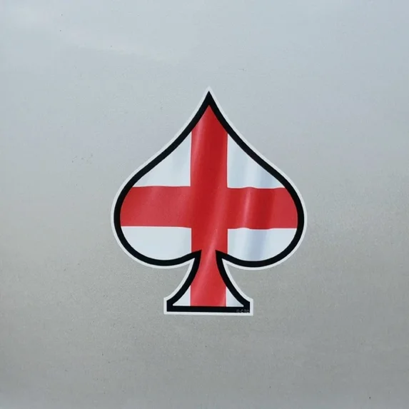 DOPASTICKER England English Flag Ace Of Spades Sticker For Car Van ...