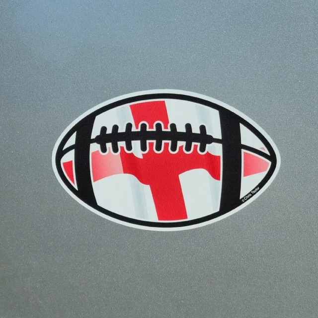 DOPASTICKER England English Flag Ruby Ball Sports Sticker For Car Van ...