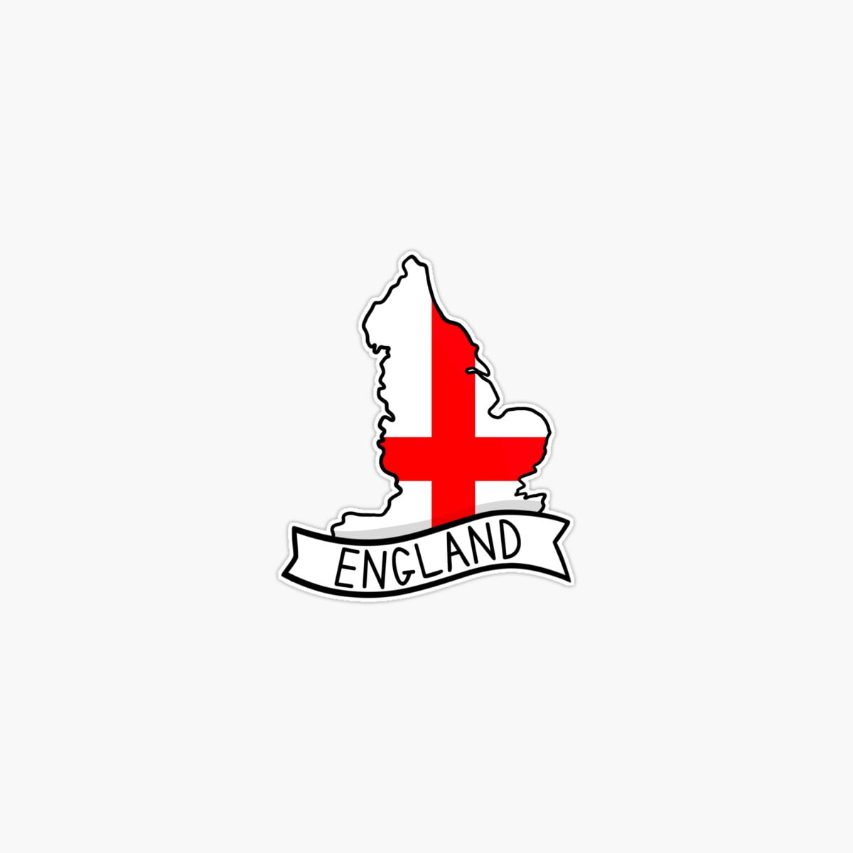 DOPASTICKER England Flag Map Sticker, Phone Sticker Water Bottle ...