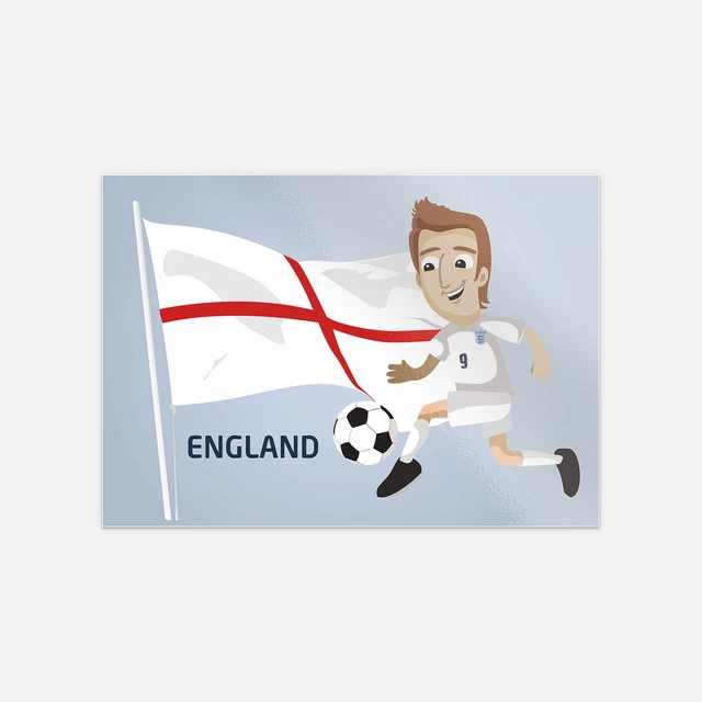 DOPASTICKER England Football Player With Flag Sticker Decal Phone Decal ...