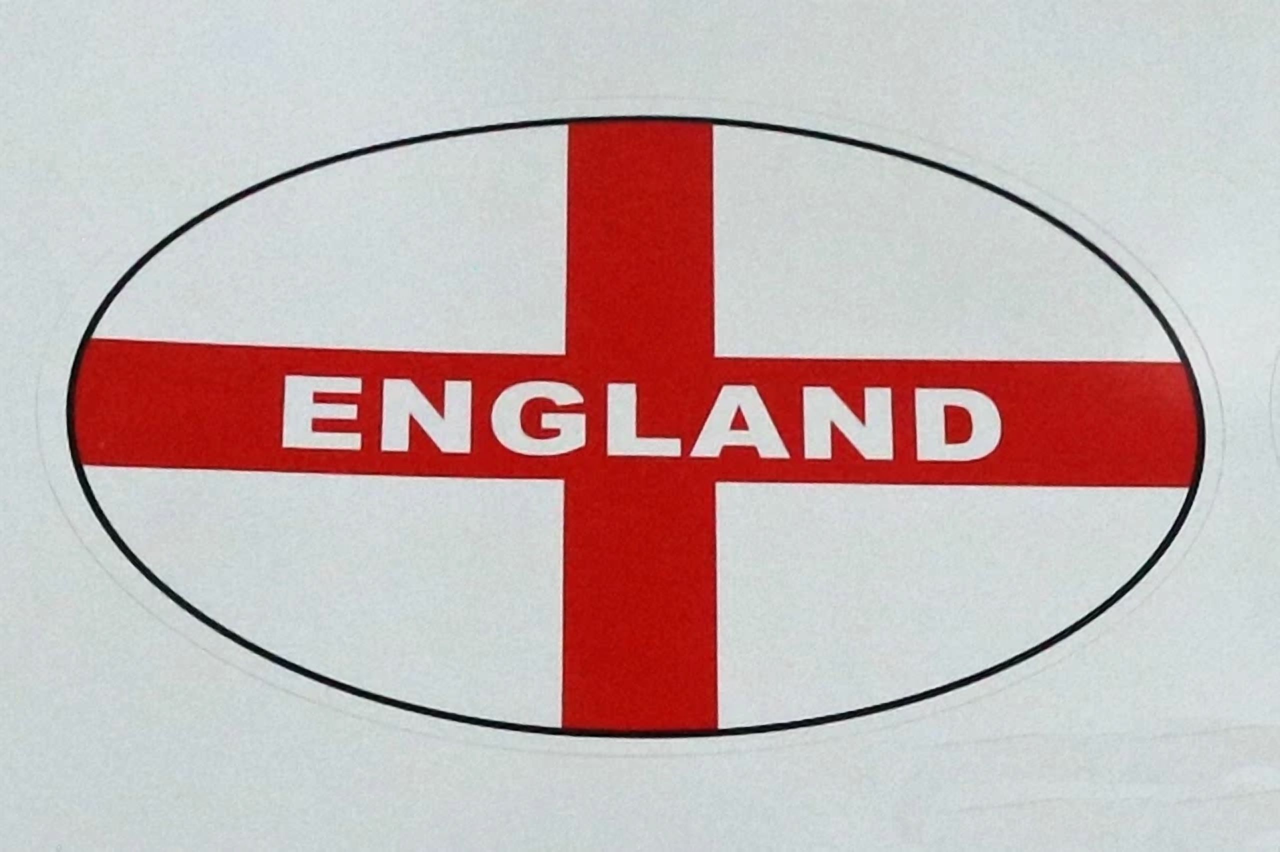 DOPASTICKER England Oval Car Sticker, Laptop, Waterbottle St. Georges ...