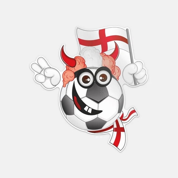 DOPASTICKER England Soccer Fan Ball Welcomes Flag Football Sticker ...