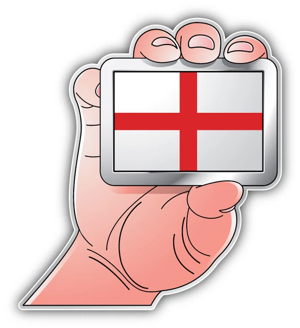 DOPASTICKER England World Flag Hand Sticker Decal Phone Decal Water ...