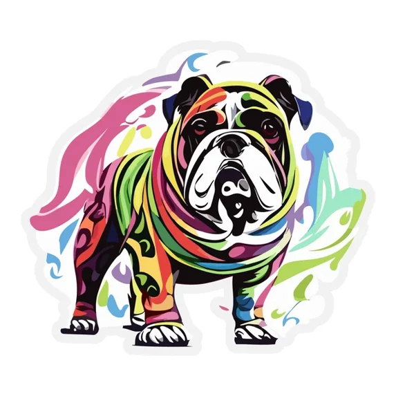 DOPASTICKER English Bulldog Car Sticker Dogs Sticker Phone Sticker ...