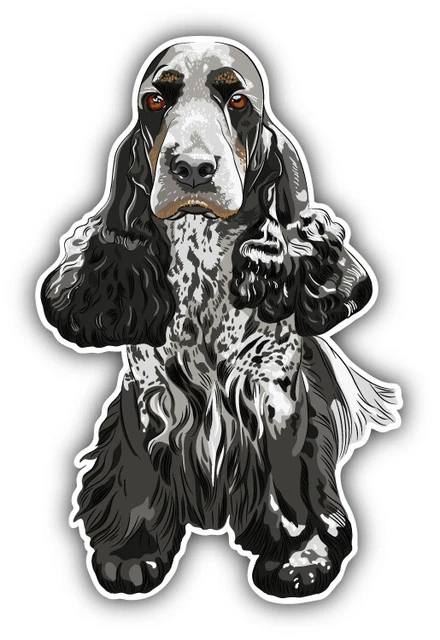 DOPASTICKER English Cocker Spaniel Dog Sticker Decal Phone Decal Water ...