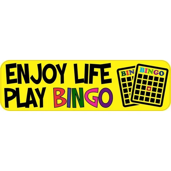DOPASTICKER Enjoy Life Play Bingo Sticker Phone Sticker, Latop Sticker ...
