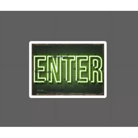 DOPASTICKER Enter Neon Green, Phone Sticker, Latop Sticker, Lover Gift ...