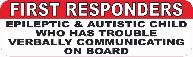 DOPASTICKER Epileptic And Autistic Child On Board Sticker Phone Sticker ...