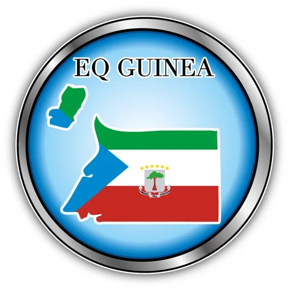 DOPASTICKER Eq Guinea Map Flag Glossy Label Sticker Decal Phone Decal ...