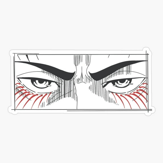 DOPASTICKER Eren Eyes Sticker, Phone Sticker Water Bottle Sticker Car ...