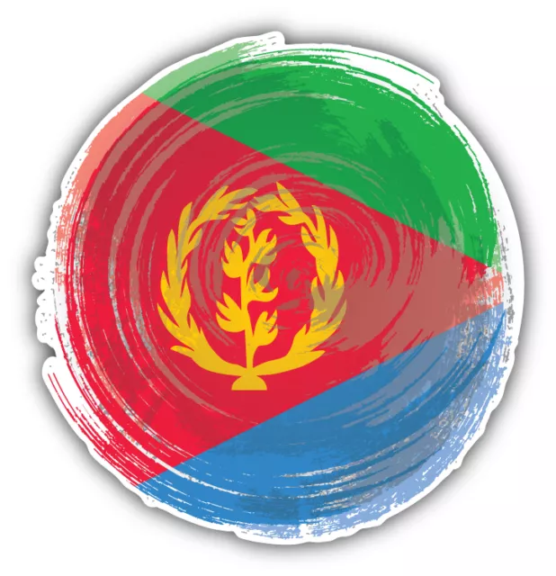 DOPASTICKER Eritrea Grunge Flag Sticker Decal Phone Decal Water Bottle ...
