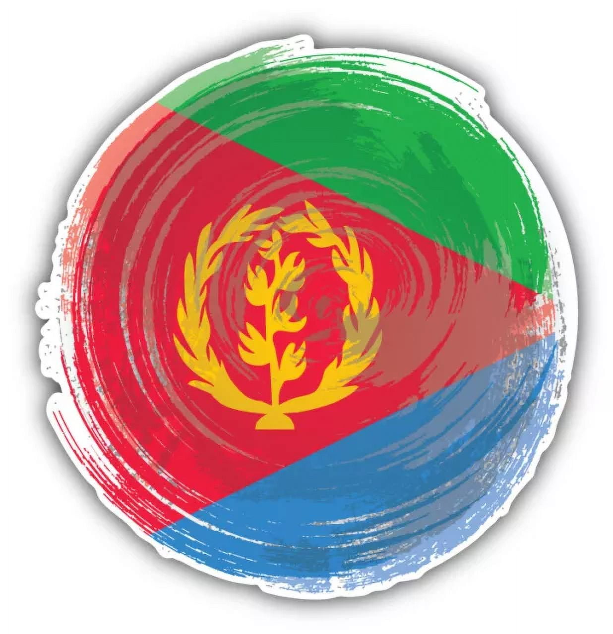 DOPASTICKER Eritrea Grunge Flag Sticker Decal Phone Decal Water Bottle ...