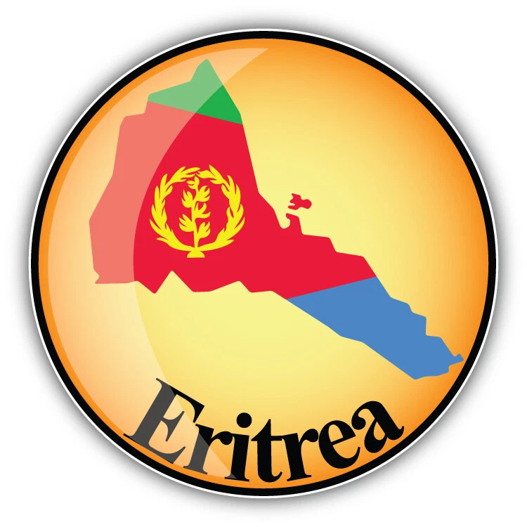 DOPASTICKER Eritrea Map Flag Label Car Bumper Sticker Decal Gift You ...