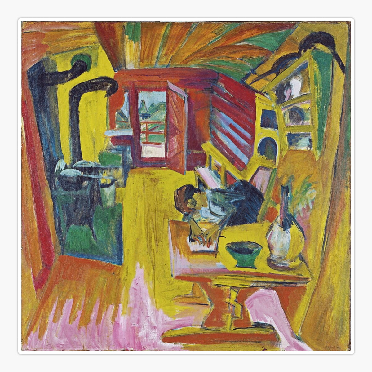 DOPASTICKER Ernst Ludwig Kirchner - Alpine Kitchen Sticker, Phone ...