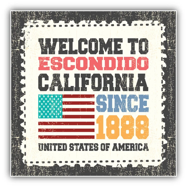 DOPASTICKER Escondido Travel Postage Sticker Decal Phone Decal Water ...