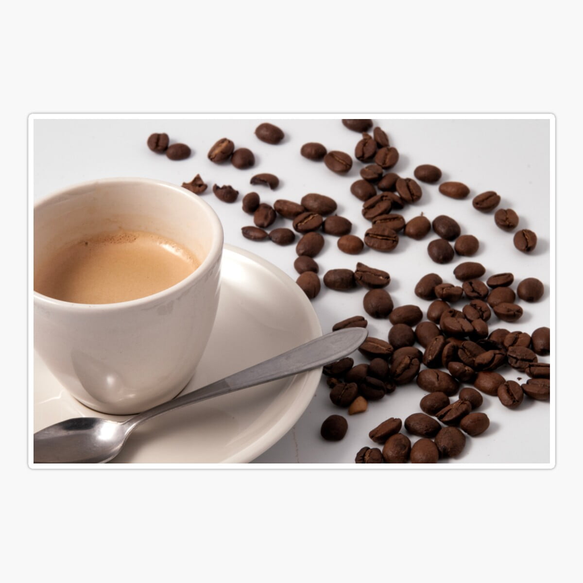 DOPASTICKER Espresso Coffee With Beans Sticker, Phone Sticker Car ...