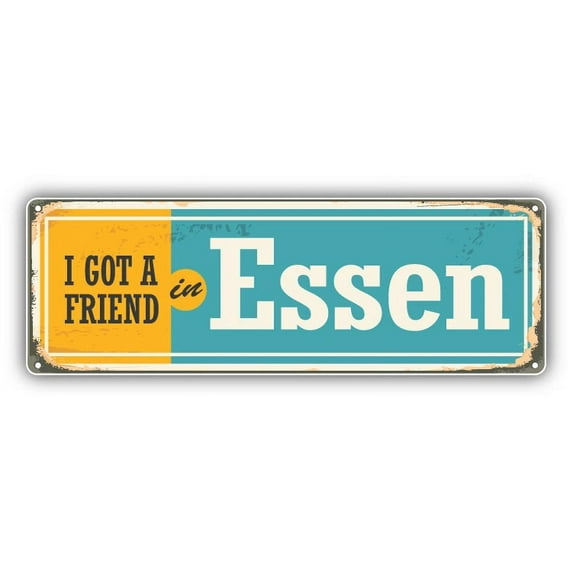 DOPASTICKER Essen Retro Travel Tin Sign Car Bumper Sticker Decal ...