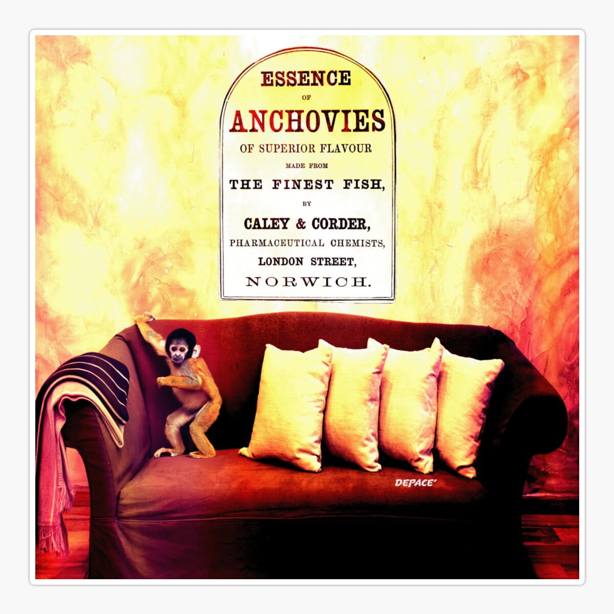 DOPASTICKER Essence Of Eccentricity, A Monkey, A Sofa & The Anchovy ...