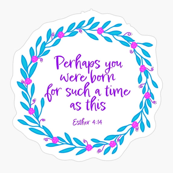 DOPASTICKER Esther 4 14 - Blue Sticker, Phone Sticker Water Bottle ...