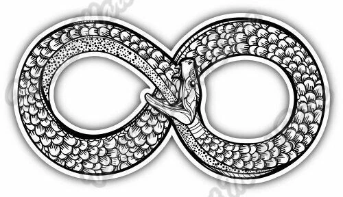 DOPASTICKER Eternal Life Ouroboros Snake Infinity Sign Car Sticker ...