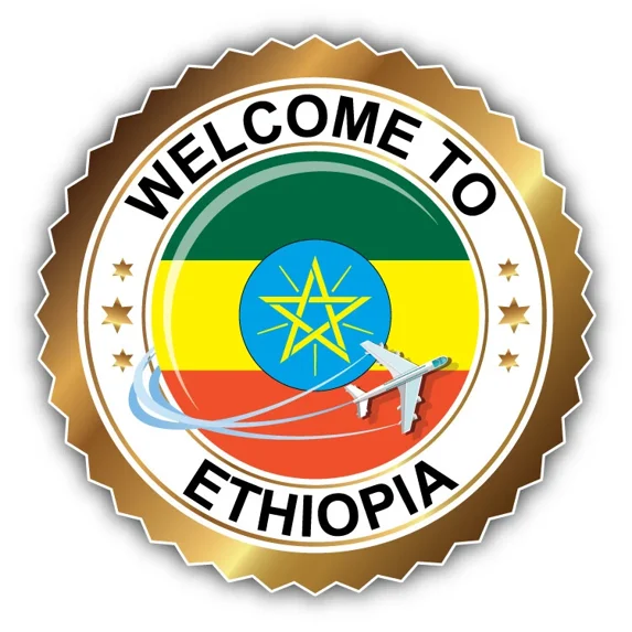 DOPASTICKER Ethiopia Flag Welcome Label Car Bumper Sticker Decal Gift ...